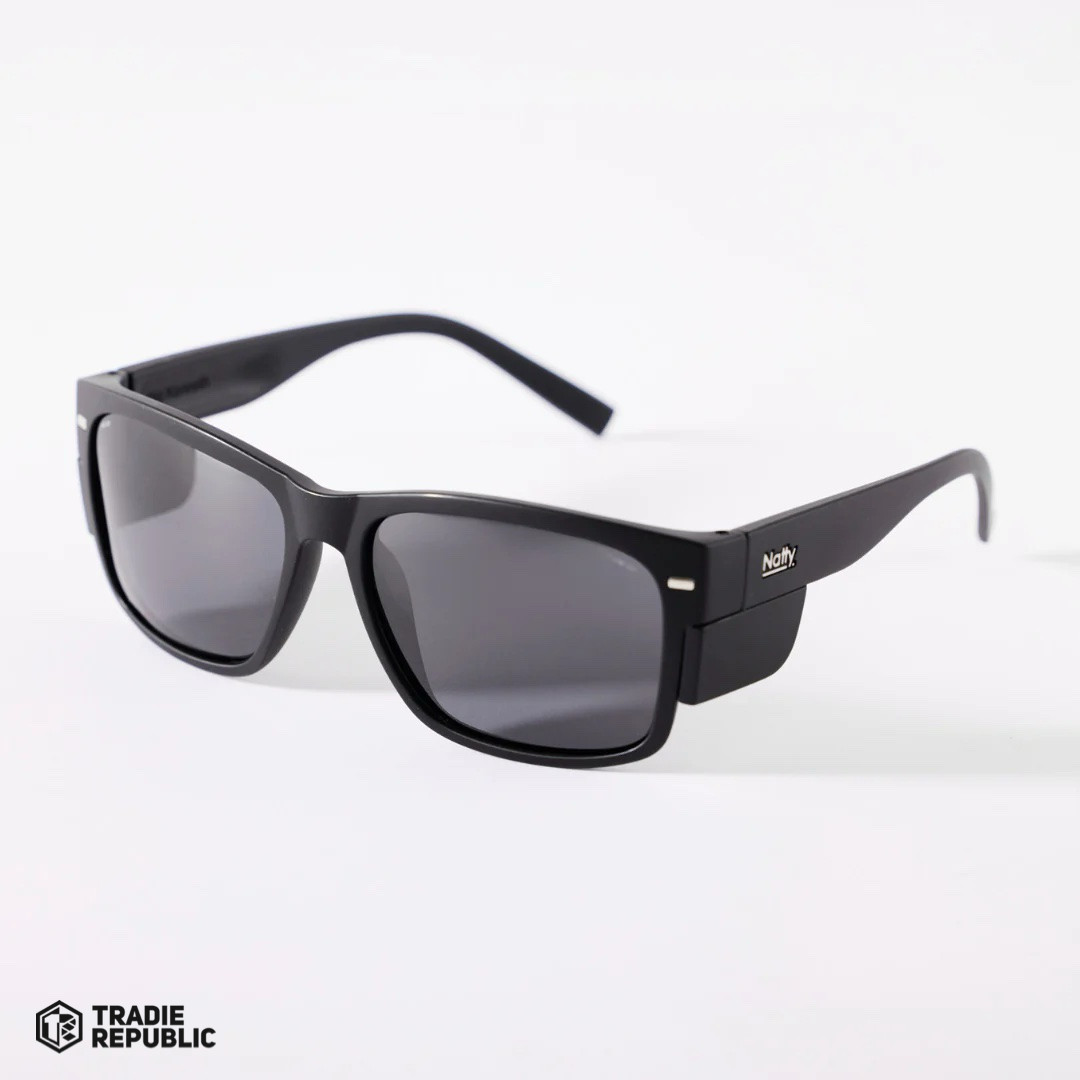 Natty Workwear BIG Kenneth Matte Black Polarised Safety Glasses ...