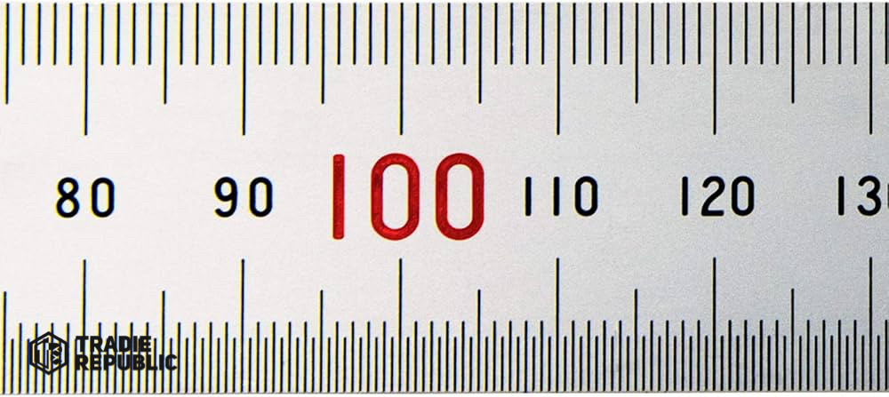 Shinwa Stainless Steel Ruler w Stopper 30cm - Tradie Republic