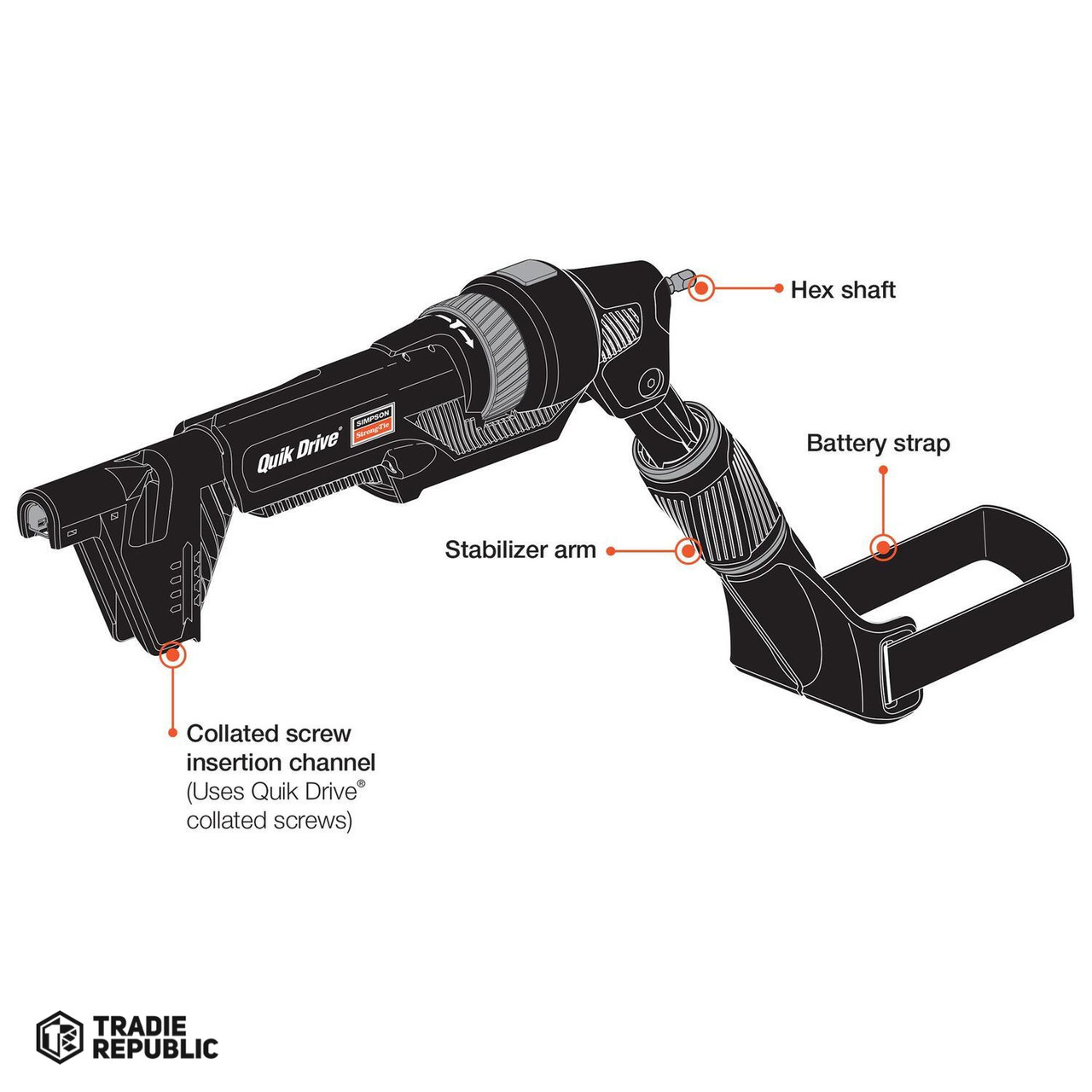 Simpson Strong-Tie Quik Drive Project Pro Screw Driving Tool - Tradie ...
