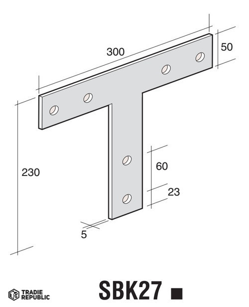 Pryda T Bracket Stainless SBK27/S - Tradie Republic