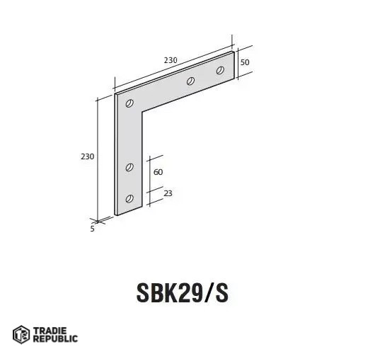Pryda L Bracket Stainless SBK29/S - Tradie Republic