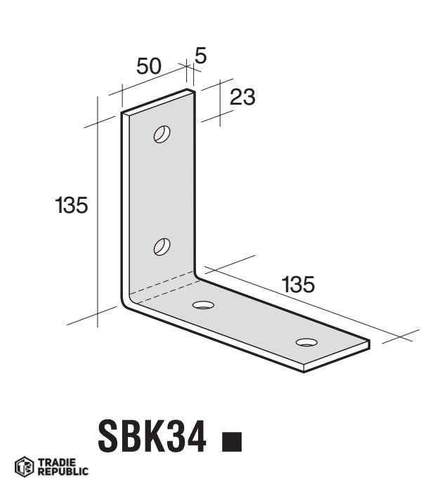 Pryda Angle Bracket SBK34 - Tradie Republic