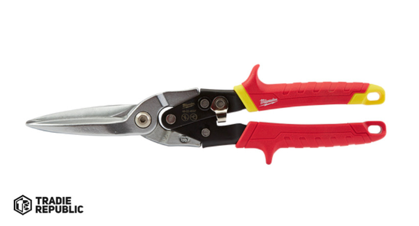 Milwaukee Tin Long Cut Snips Straight - Tradie Republic