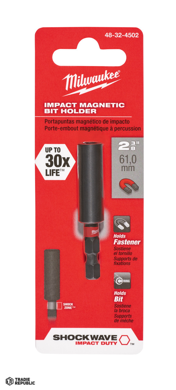 Milwaukee Shockwave Compact Magnetic Bit Holder - Tradie Republic