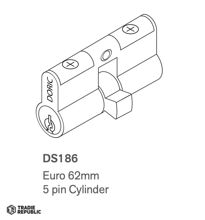Doric 5 Pin Euro Cylinder - Tradie Republic