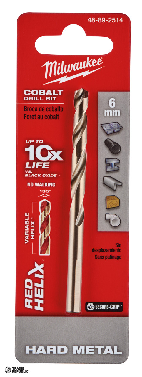 Milwaukee Red Helix Cobalt Drill Bit 4.5mm - Tradie Republic