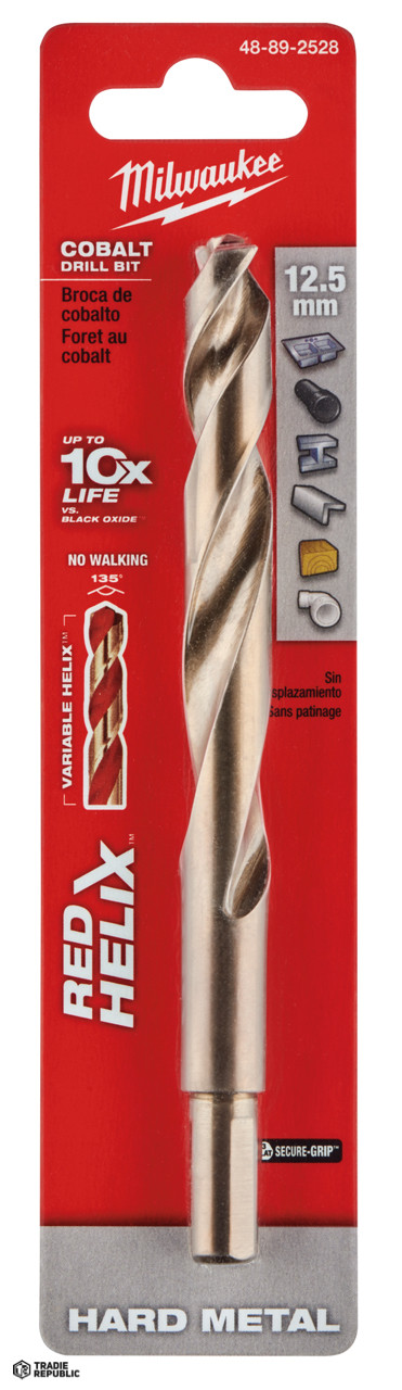 Milwaukee Red Helix Cobalt Drill Bit 12.5mm - Tradie Republic