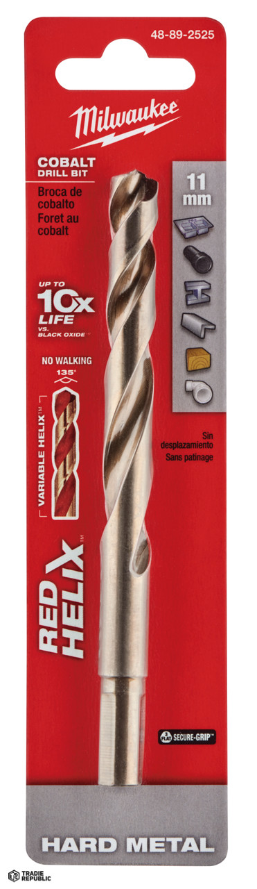 Milwaukee Red Helix Cobalt Drill Bit 11mm - Tradie Republic
