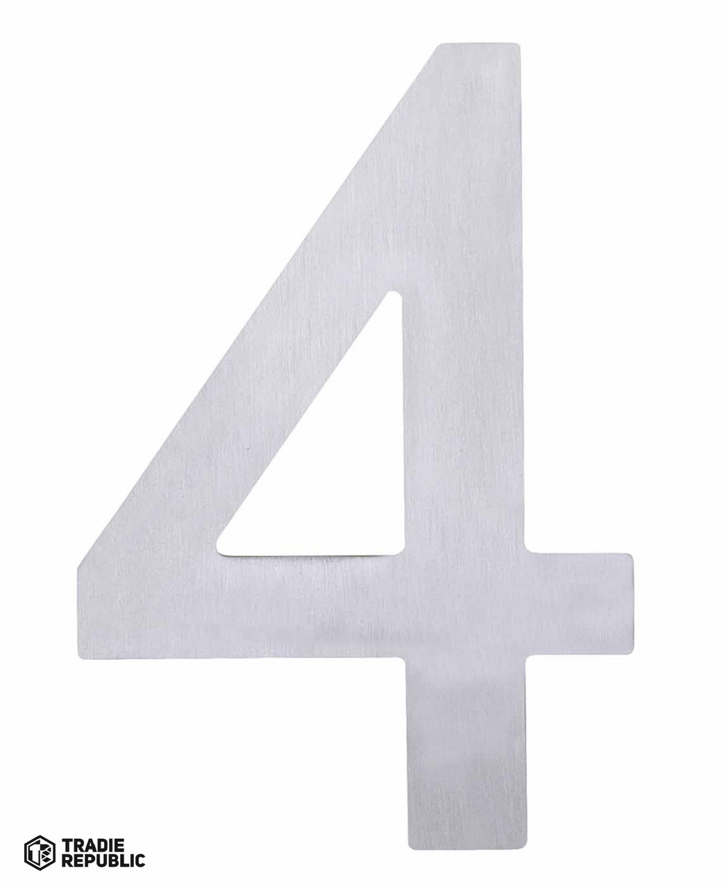 Miles Nelson Stainless Steel Number 4 - Self Adhesive 100mm Letterbox ...