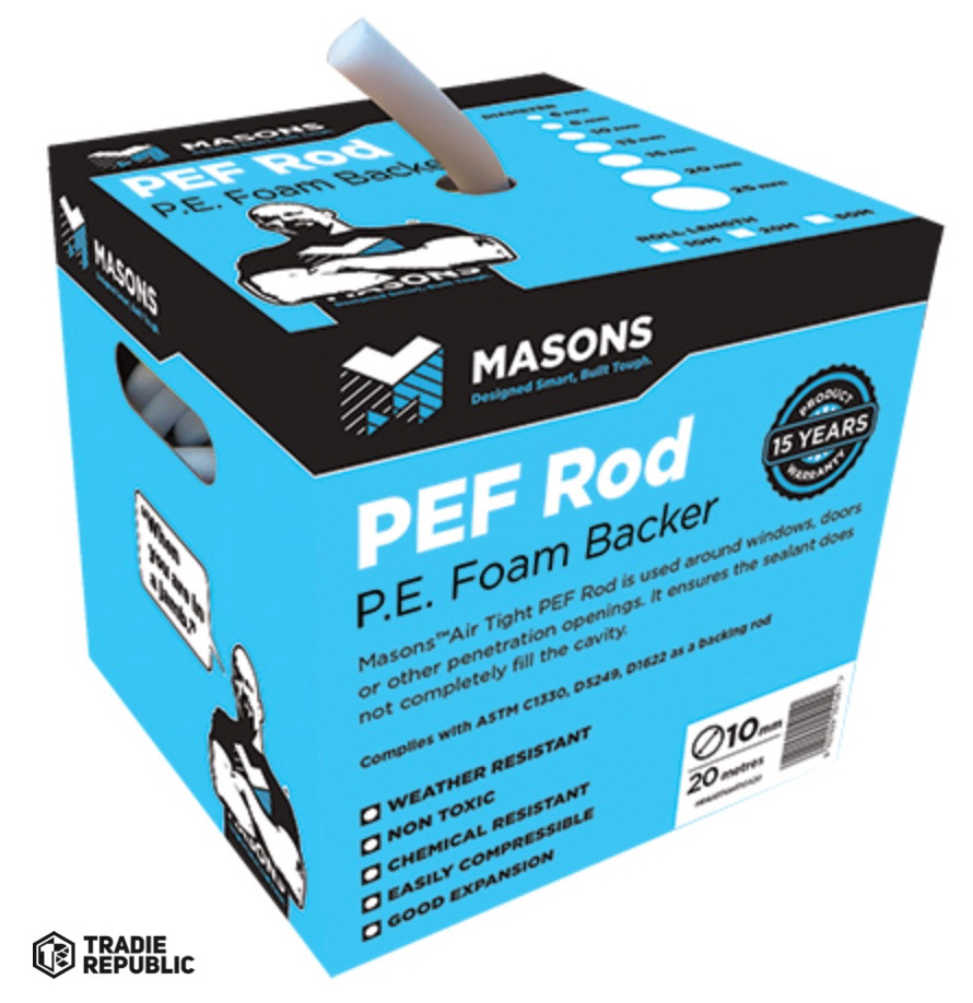Masons PEF Cylindrical Flexible Closed Cell Polyethylene Backing Rod ...