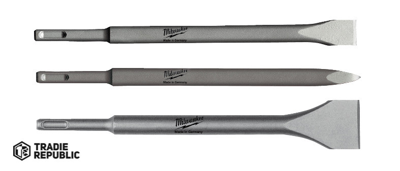 Milwaukee SDS-plus chisel Set 3pcs - Tradie Republic