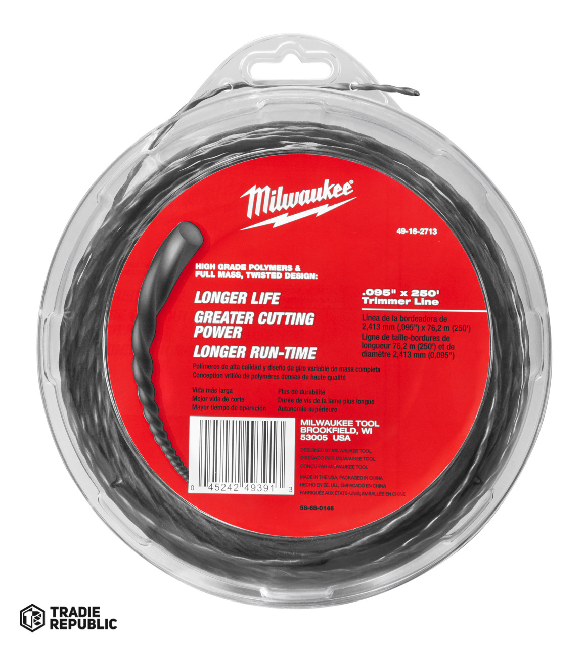 Milwaukee M18 Line Trimmer Line 2.6mmx76m- Gen 1 - Tradie Republic