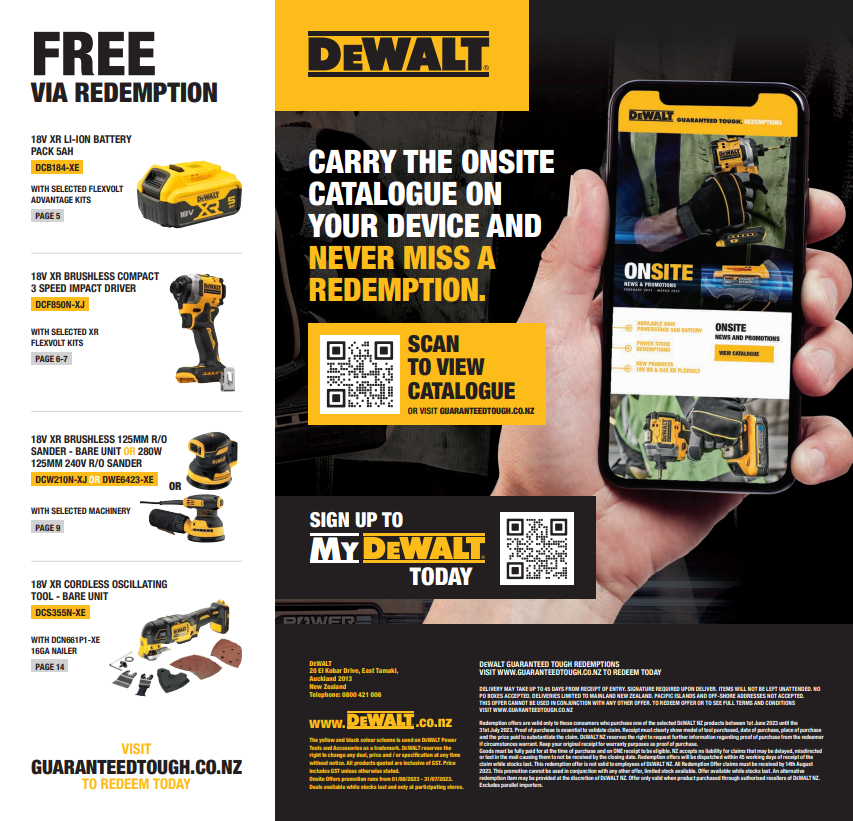 DeWalt Redemption Promos