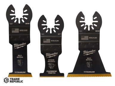 Milwaukee Multi Tool Blade Multi Material Kit 3PC - Tradie Republic