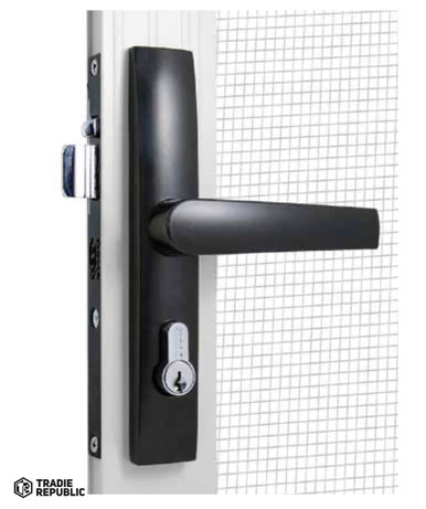 Doric Security Hinged Barrier Door Lock - Black - Tradie Republic