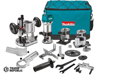 Makita Router Trimmer Kit with 3 Attachments - Tradie Republic