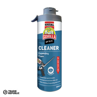 Gorilla Expanding Foam Cleaner 500ml Click and Fix - Tradie Republic