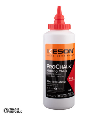 Keson ProChalk® Semi-Permanent Red Marking Chalk - 227g - Tradie Republic