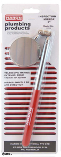 Haron Telescopic Inspection Mirror 50mm Round 200-400mm Long - Tradie ...