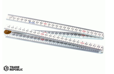 Fisco 4-Fold Carpenters ruler 1m x 18mm White Nylon - Tradie Republic
