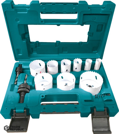 Makita Hole Saw Kit Electrician 12pc - Tradie Republic
