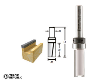 Makita Top Bearing Straight TCT Router Bit 1/2x1/4 - Tradie Republic