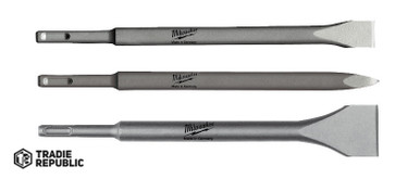 Milwaukee SDS-plus chisel Set 3pcs - Tradie Republic