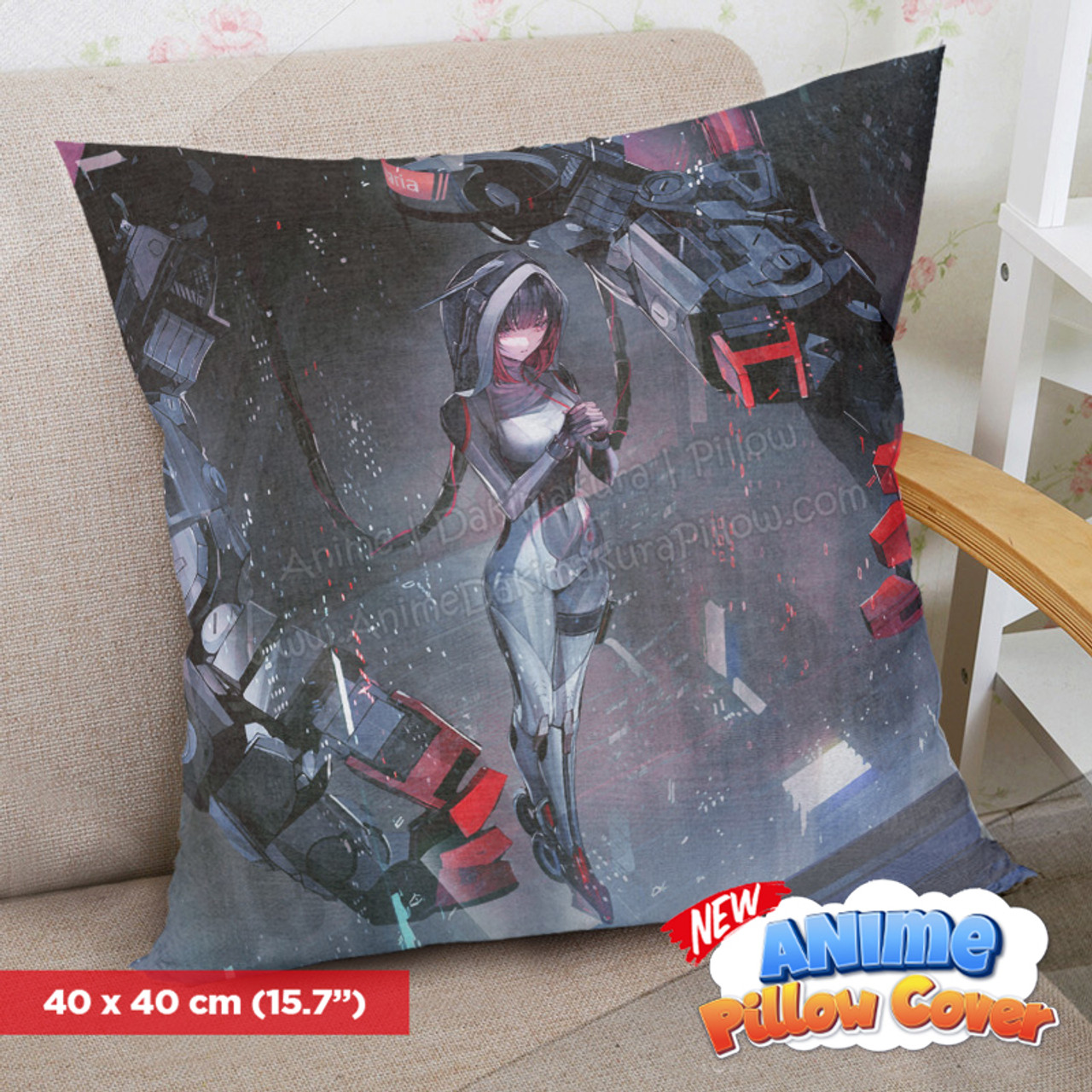 New Cyberpunk Edgerunners 40x40cm Square Anime Dakimakura Throw Pillow