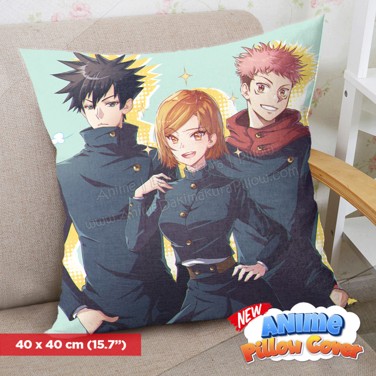 Adp Jujutsu Kaizen 40x40cm Square Anime Dakimakura Throw Pillow Cover