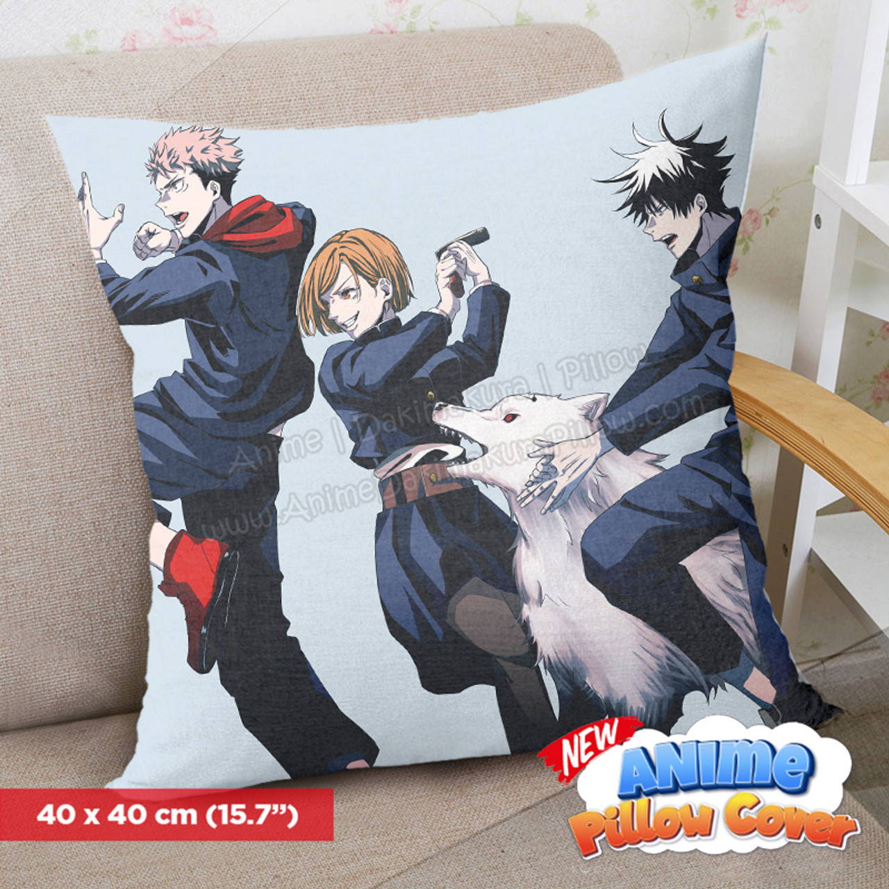 Adp Jujutsu Kaizen 40x40cm Square Anime Dakimakura Throw Pillow Cover