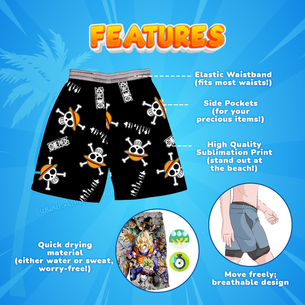 ADP ONE PIECE Anime Board Shorts ADP-095-06