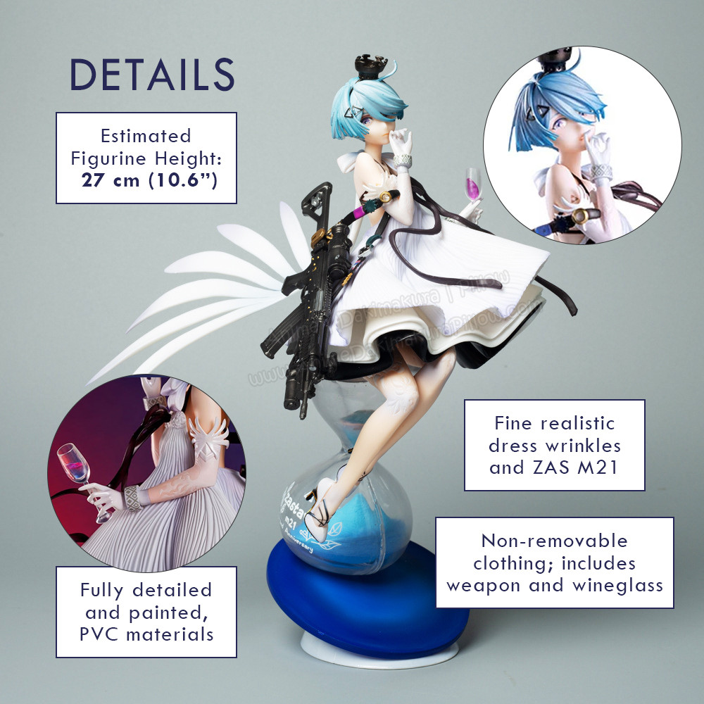 ADP 27CM ZAS M21 Girls’ Frontline “White Queen Wine” 18+ Anime Figurine ...