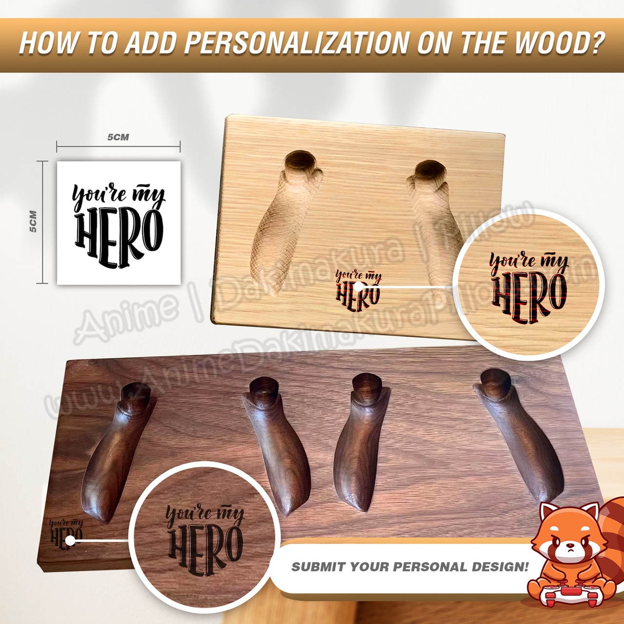ADP Genuine Wood/ Personalized Gaming Accessory PS5 Wood Controller ...