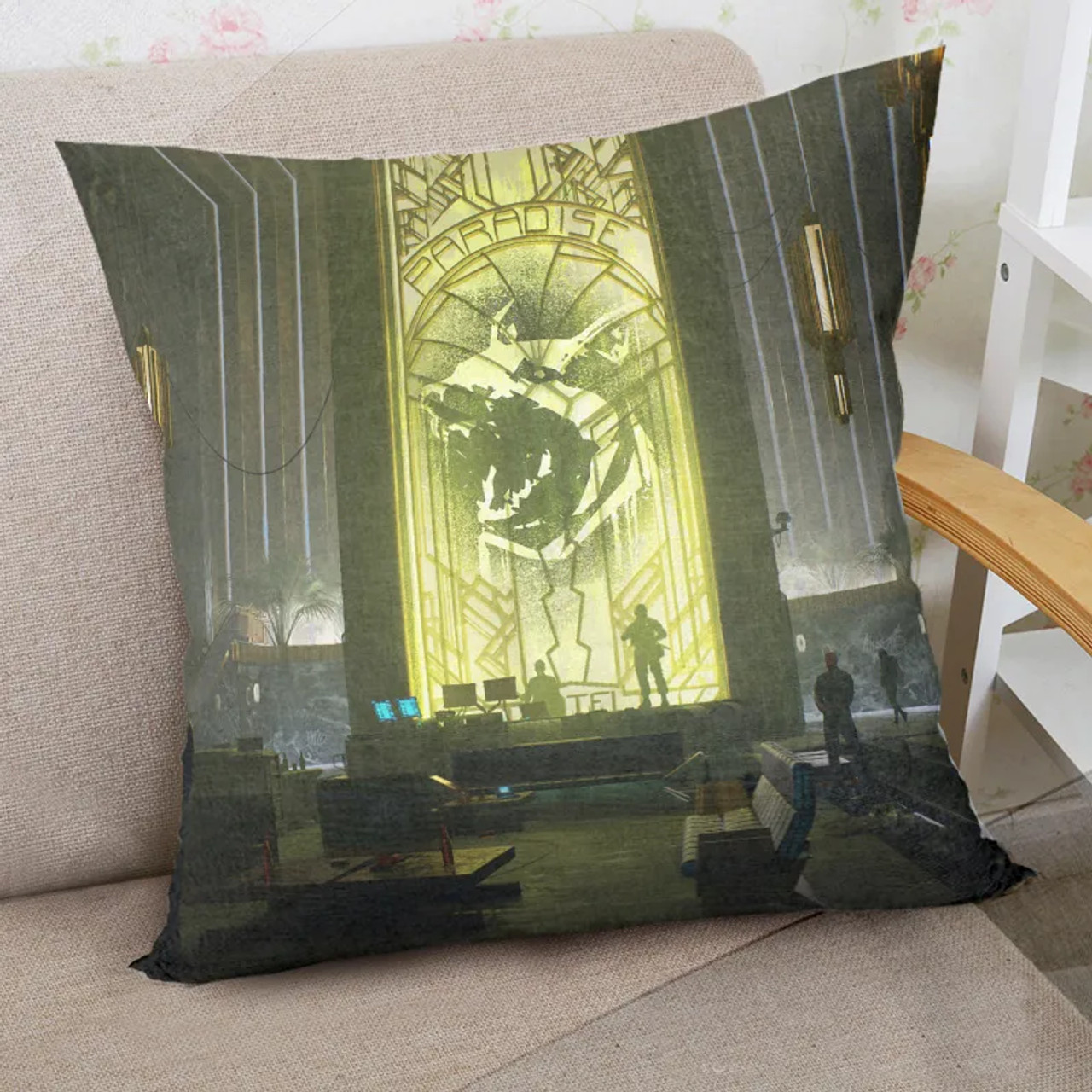 Adp Cyberpunk 2077 Resident Evil 40x40cm Square Anime Dakimakura Throw