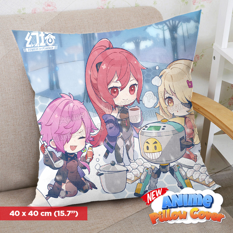 Adp Tower Of Fantasy 40x40cm Square Anime Dakimakura Throw Pillow Cover