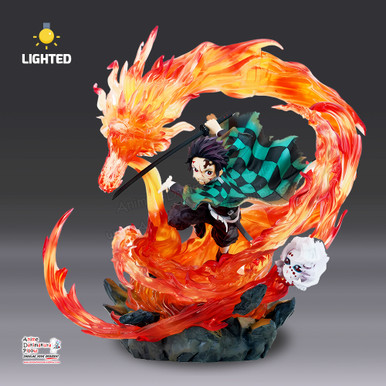 ADP 30CM Tanjiro Kamado Fire Dragon - Demon Slayer LARGE 8KG Anime ...