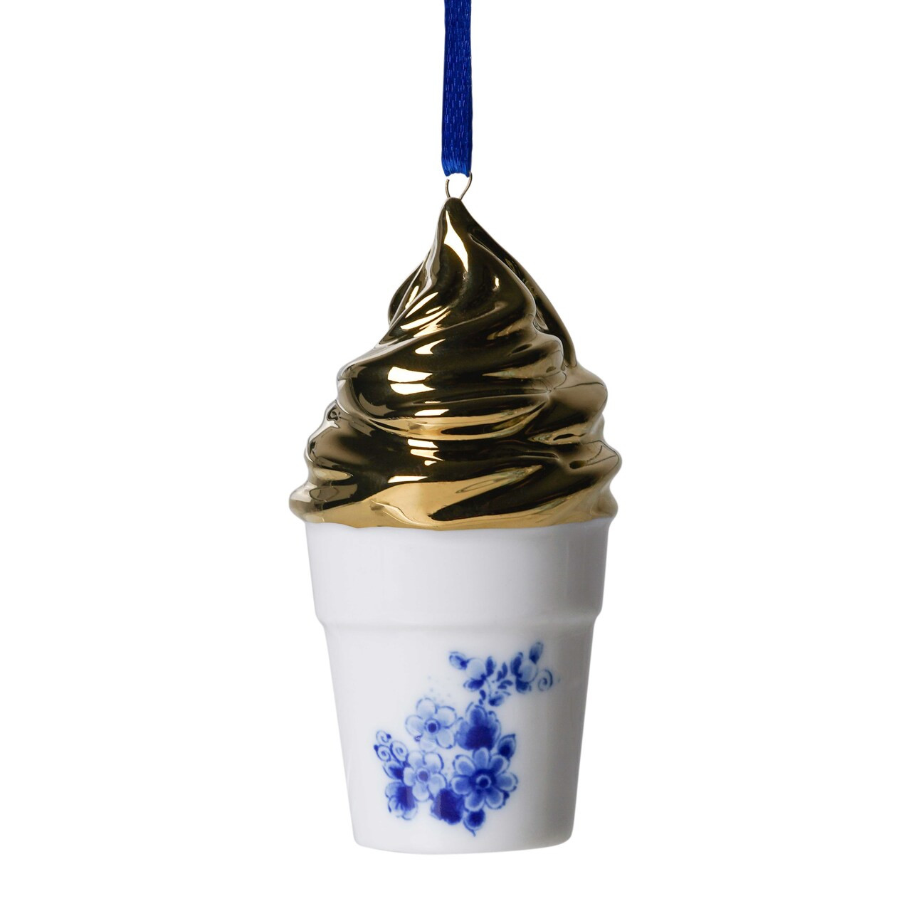 Kerstornament softijsje - Keramiek - 9,5 cm