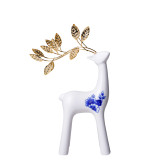 Rendier klein goud keramiek | Delfts blauw | Heinen Delfts Blauw