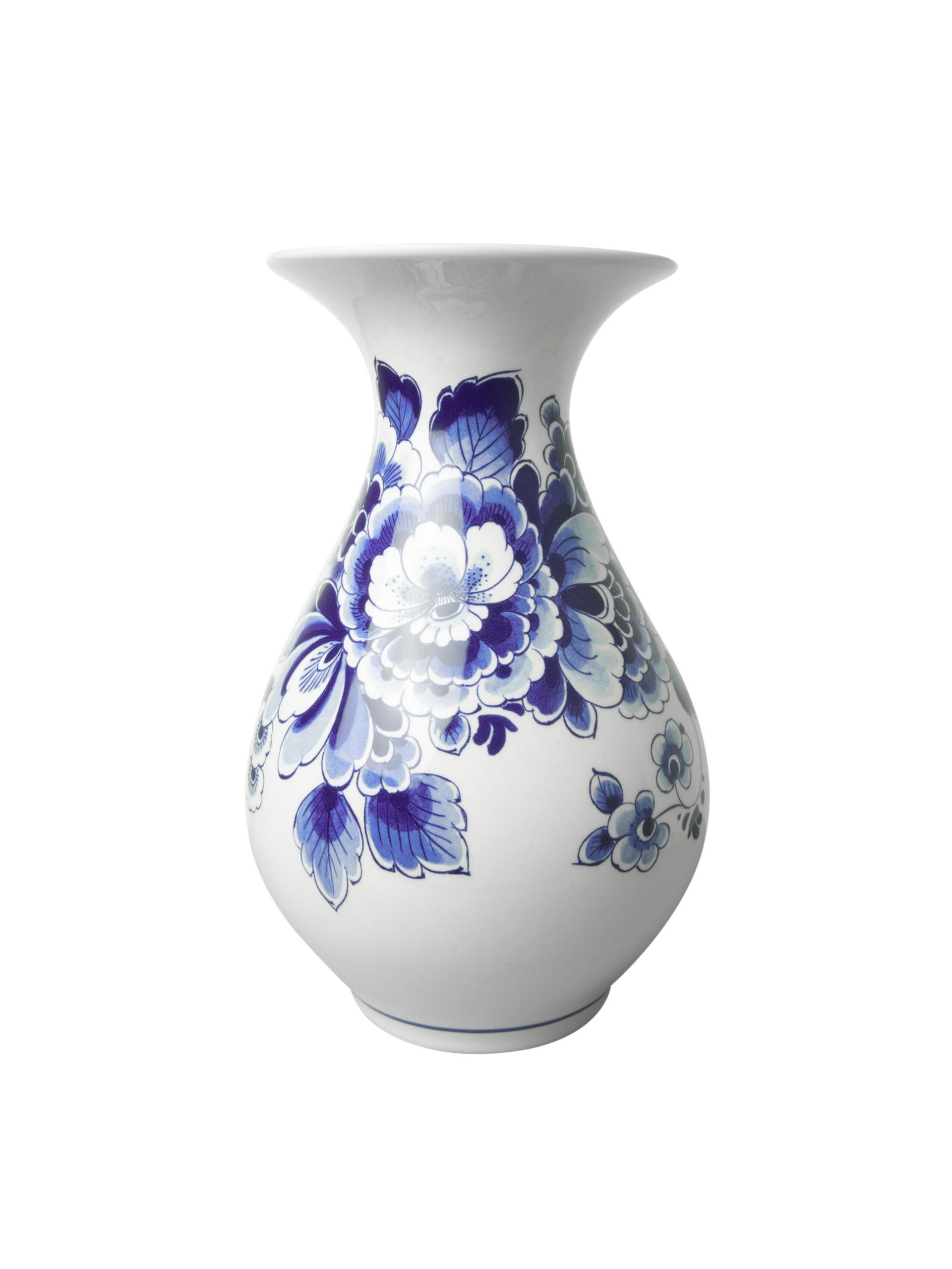 Vaas Bloem - Rond - Keramiek - 13 cm - Heinen Delfts Blauw