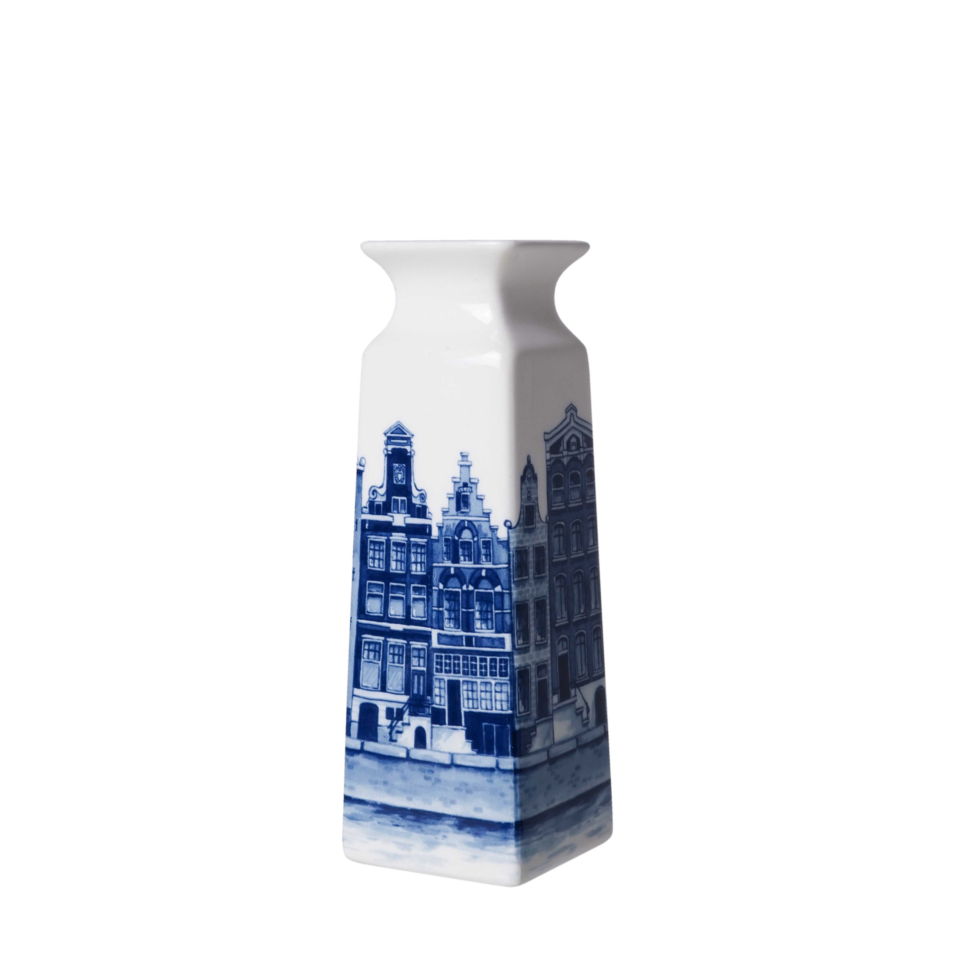 Vase Square - Canal Houses - Ceramic - 15 cm