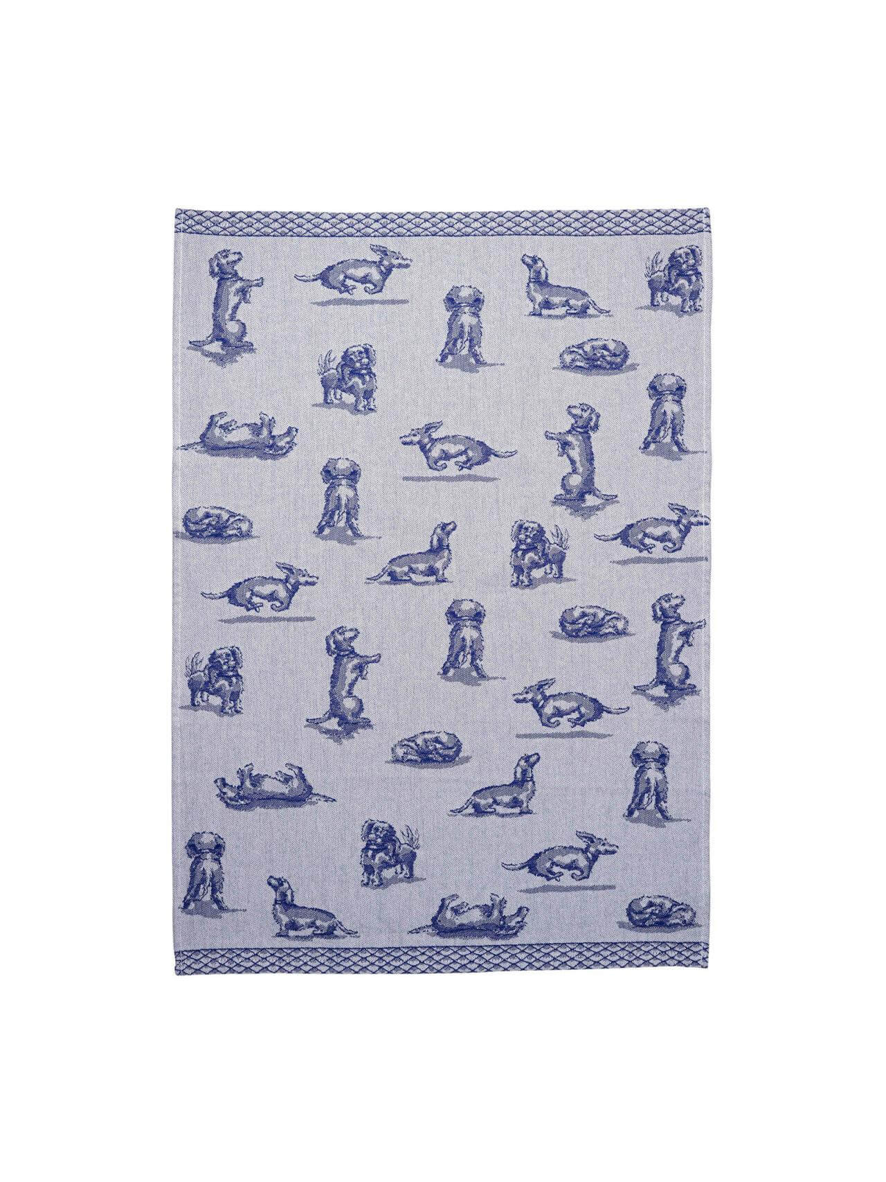 Theedoek Teckel Nhaan - Katoen - 50x70 cm - Heinen Delfts Blauw