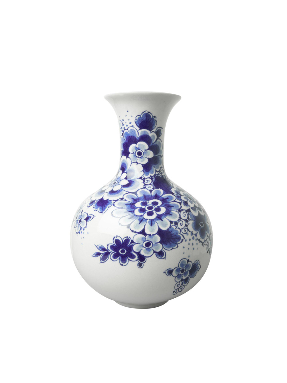 Vaas Bloem - Rond - Keramiek - 13 cm - Heinen Delfts Blauw