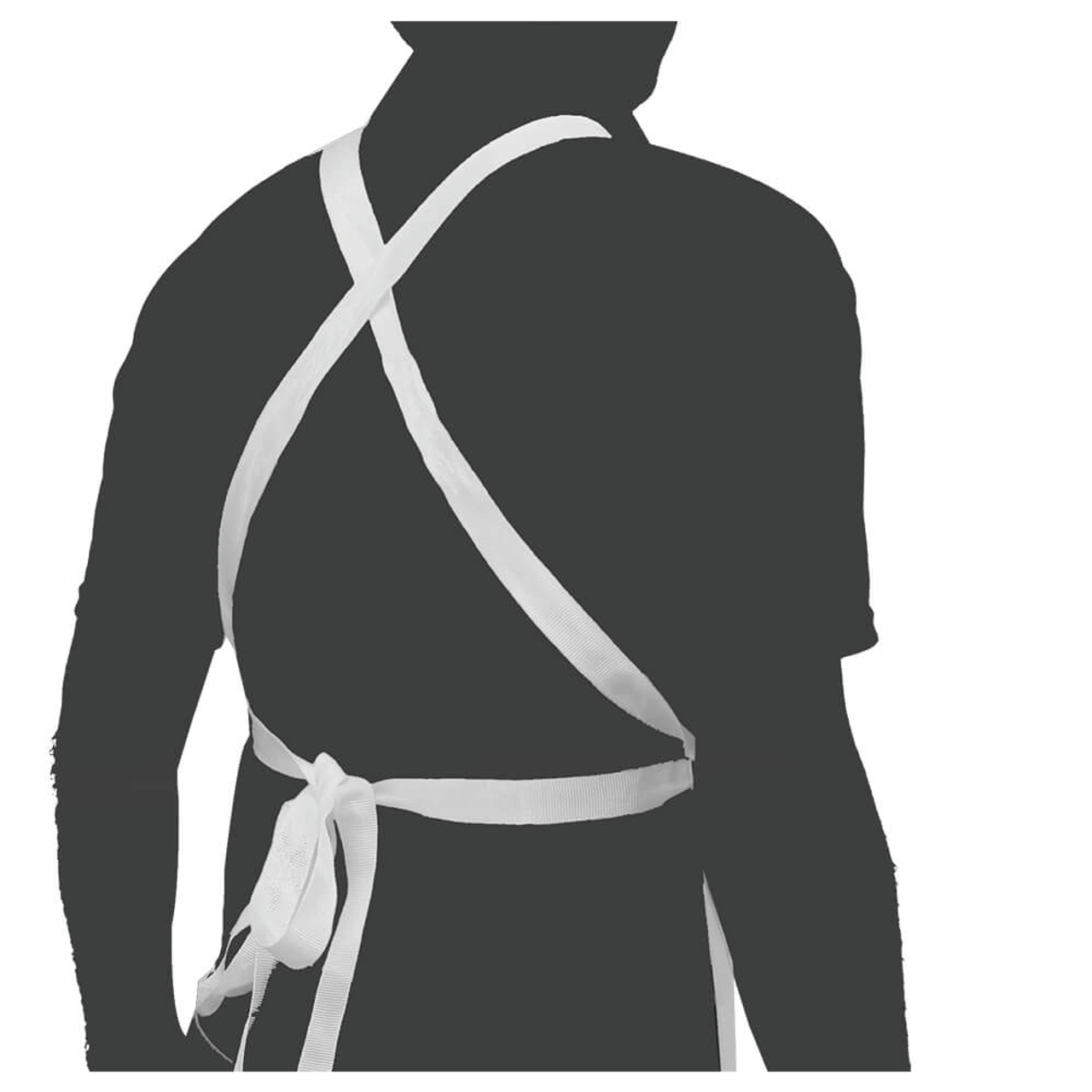 Mandil de Charol Corto Protección Contra Liquidos en Tela 100% PVC Blanco JYRSA DD-1150