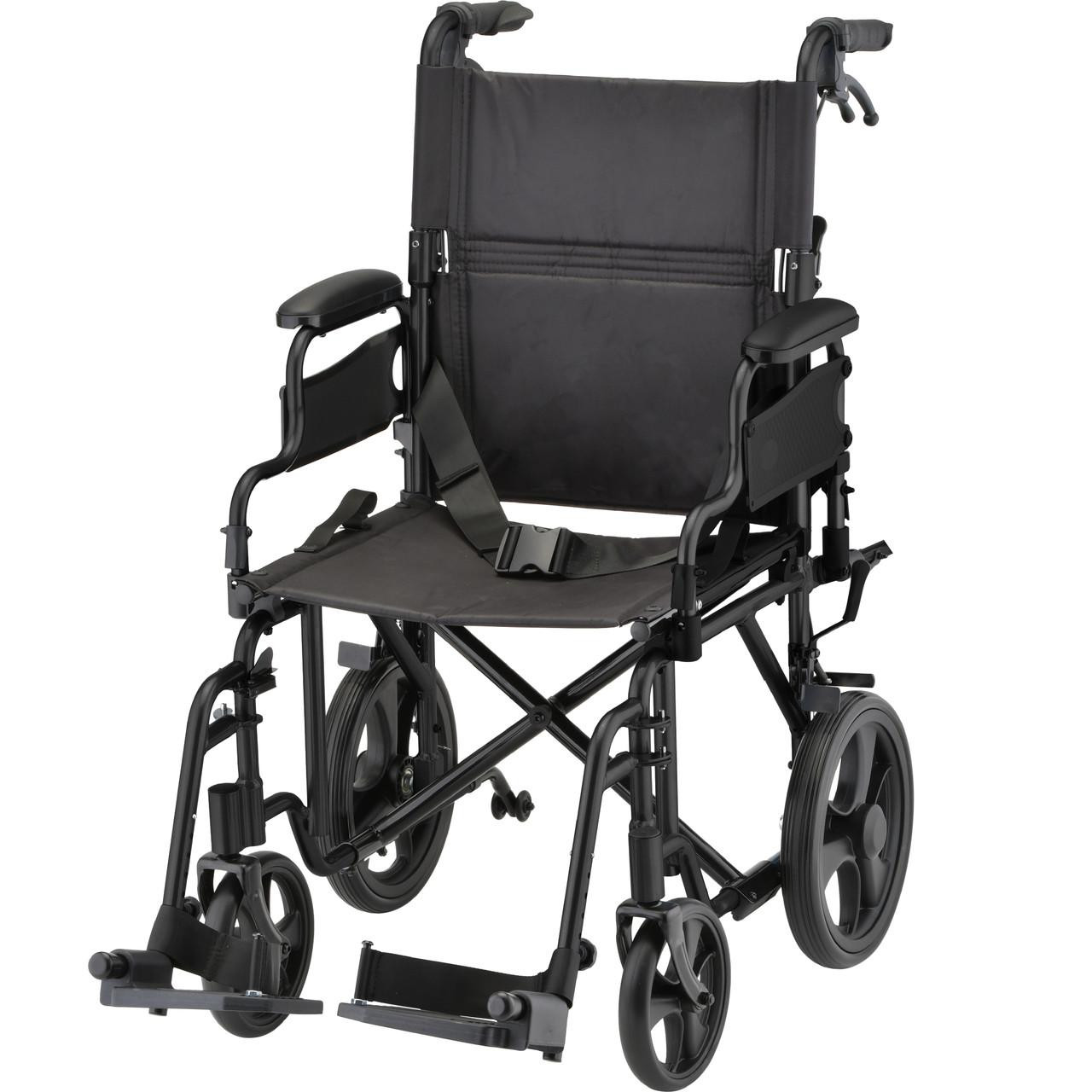 Nova 352 Transport Chair 19" With Hand Brakes