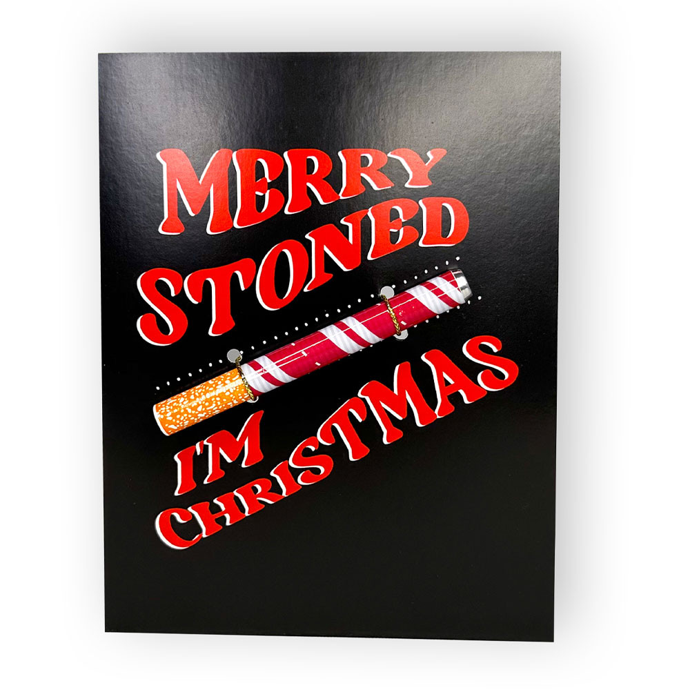 KushKards - Merry Stoned I'm Christmas One Hitter Card | humble+fume