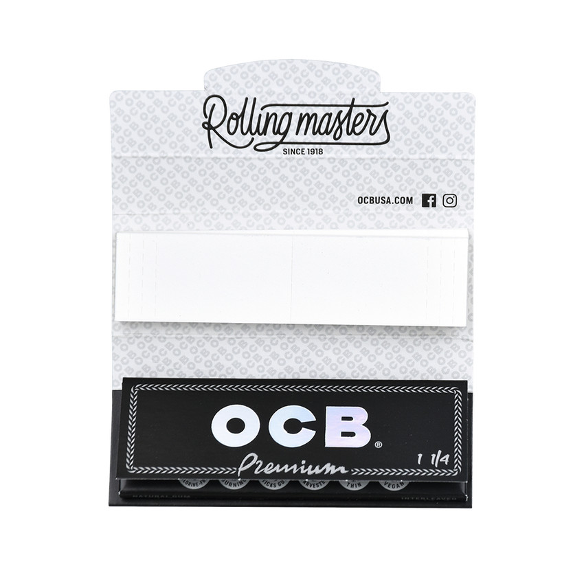 OCB Premium Rolling Papers & Tips - 50pk / 1 1/4"/24PC DISP - AFG ...