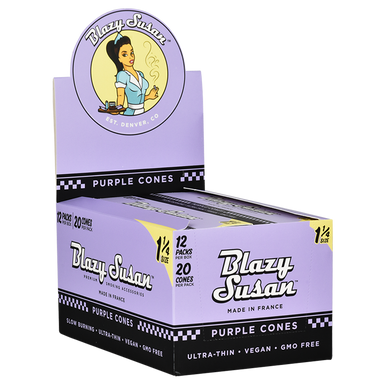 Blazy Susan Pre-Rolled Cones Slide Box - 1 1/4 / 20pc / Purple/12PK ...