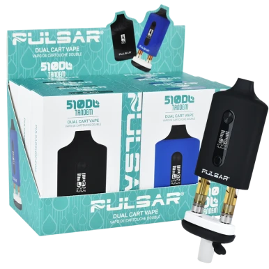 Pulsar 510 DL Tandem Dual Cart Vaporizer - 650mAh / Assorted Colors/6 ...