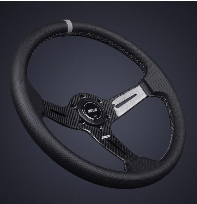 DND Carbon Fiber Perforated Leather Race Wheel