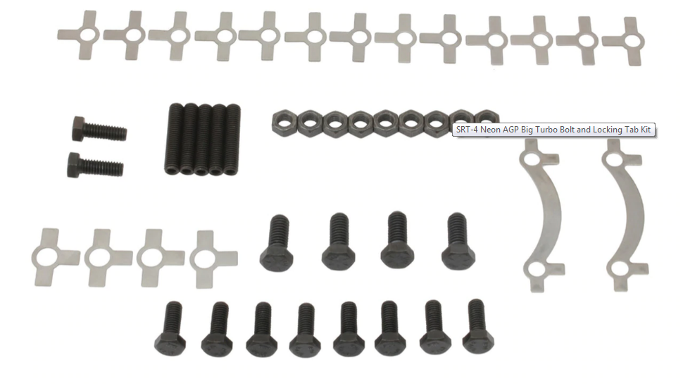 SRT-4 AGP Big Turbo Bolt and Locking Tab Kit